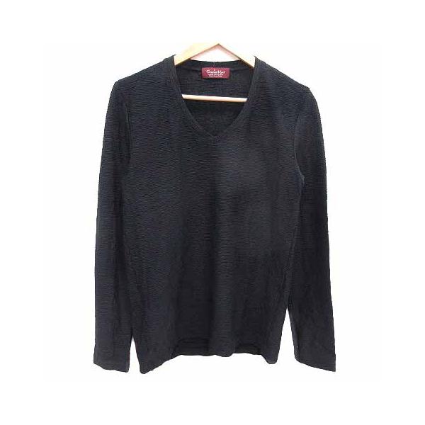 トルネードマート TORNADO MART Tシャツ カットソー Vネック 長袖 L 黒 ブラック /YK メンズ【ブランド】トルネードマート TORNADO MART【表記サイズ】L【実寸サイズ】肩幅：約38.5cm　身幅：約45cm　着...