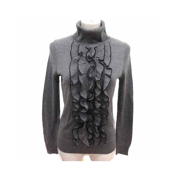 ブラーミン BRAHMIN ニット カットソー タートルネック フリル 長袖 38 M グレー /YK レディース【ブランド】ブラーミン BRAHMIN【表記サイズ】38（日本サイズM程度）【実寸サイズ】肩幅：約31cm　身幅：約40cm　...