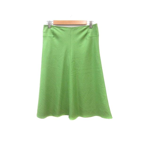 ブランシュールリュクス blancheur luxe フレアスカート ミモレ ロング 38 M 黄緑 ライトグリーン /MN レディース【表記サイズ】38（日本サイズM相当）【実寸サイズ】ウエスト：約72cm　ヒップ：約84cm　スカート丈...