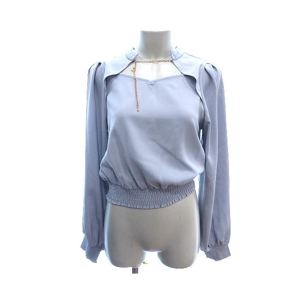 リップサービス LIP SERVICE シャツ ブラウス チャーム 長袖 F 青 ブルー /AU レディース【ブランド】リップサービス LIP SERVICE【表記サイズ】F【実寸サイズ】肩幅：約31cm　身幅：約48cm　着丈：約48cm...
