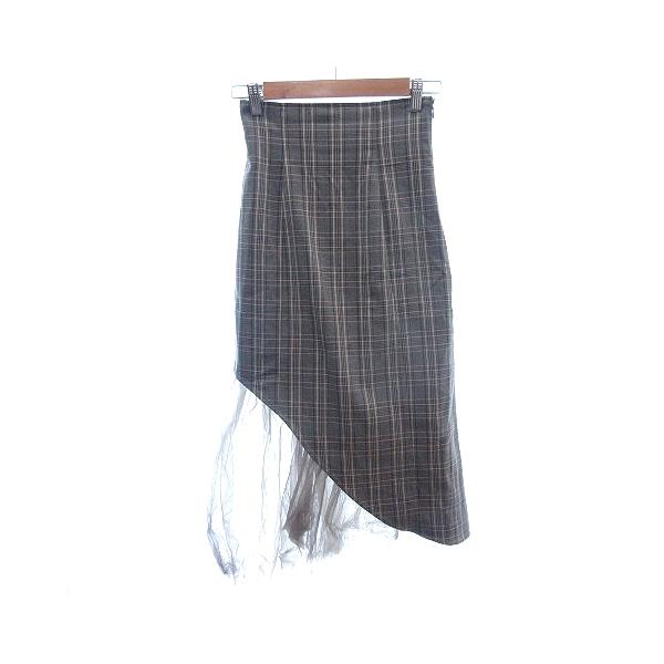 リップサービス LIP SERVICE タイトスカート フレア ミモレ ロング チュール チェック 茶 ブラウン /AU レディース【ブランド】リップサービス LIP SERVICE【表記サイズ】サイズ表記なし(実寸サイズをご覧ください)【...