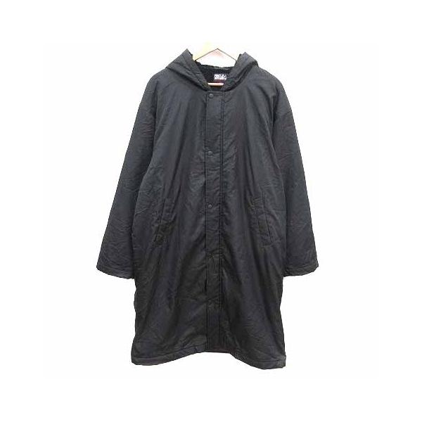 ファーストダウン FIRST DOWN 中綿コート ジップアップ フード 裏ボア LL 黒 ブラック /YK メンズ【ブランド】ファーストダウン FIRST DOWN【表記サイズ】LL【実寸サイズ】肩幅：約57.5cm　身幅：約61cm　袖...