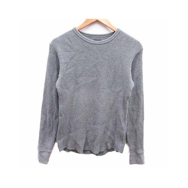ジーンズファクトリークローズ JEANS FACTORY Clothes Tシャツ カットソー クルーネック ワッフル地 長袖 S グレー /YK メンズ【表記サイズ】S【実寸サイズ】肩幅：約38.5cm　身幅：約44cm　着丈：約60cm...