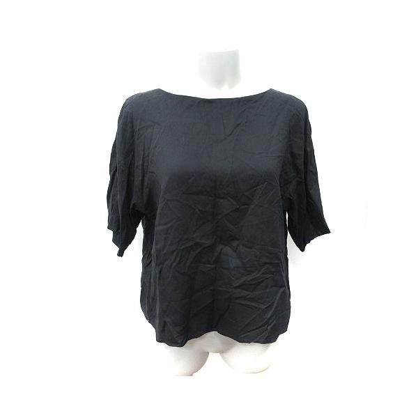 ブラン BRANC シャツ ブラウス プルオーバー 半袖 38 M 黒 ブラック /YI レディース【表記サイズ】38（Mサイズ）【実寸サイズ】身幅：約50cm　着丈：約55cm　ゆき丈：約48cm　　【素材】指定外繊維（テンセル）100％...