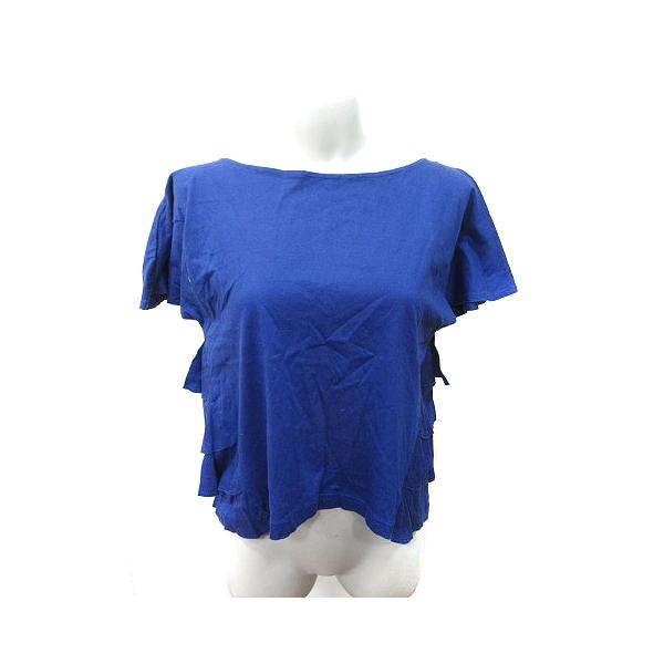 セ ブレ ミュー C'EST VRAI MIEUX カットソー 半袖 青 ブルー /YI レディース【表記サイズ】サイズ表記なし(実寸サイズをご覧ください)【実寸サイズ】身幅：約45cm　着丈：約46cm　ゆき丈：約36cm　　【素材】綿 ...