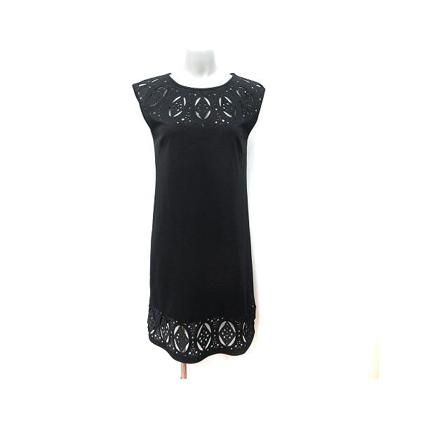 キャサリン・マランドリーノ CATHERINE MALANDRINO ワンピース ひざ丈 フレンチスリーブ 刺繍 P 黒 ブラック /YI レディース【ブランド】キャサリン・マランドリーノ CATHERINE MALANDRINO【表記サイ...