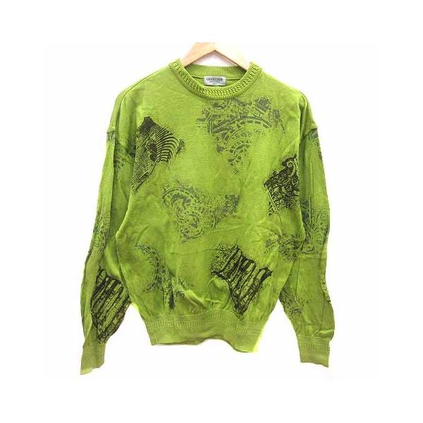 マンシングウェア MUNSINGWEAR GRANDSLAM ニット カットソー 総柄 長袖 L 緑 グリーン /YK メンズ【ブランド】マンシングウェア MUNSINGWEAR【表記サイズ】L【実寸サイズ】身幅：約54cm　着丈：約62c...