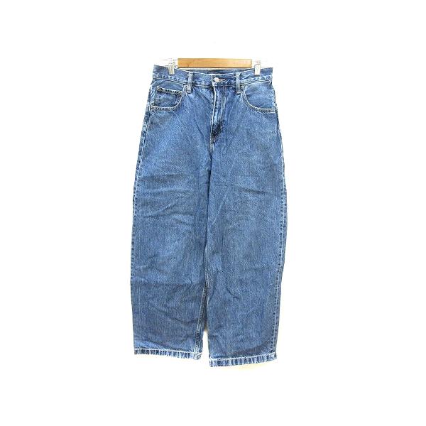 ジェイダブリューアンダーソン JWアンダーソン J.W.ANDERSON ユニクロ UNIQLO デニムパンツ ジーンズ ワイド ウォッシュ加工 29 S 紺【ブランド】ジェイダブリューアンダーソン JWアンダーソン J.W.ANDERSO...