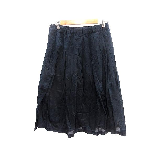 ドゥセー deuxC Porte−moi a jamais フレアスカート ミモレ ロング 紺 ネイビー /AU レディース【表記サイズ】サイズ表記なし(実寸サイズをご覧ください)【実寸サイズ】ウエスト：約68cm　ヒップ：約96cm　スカ...