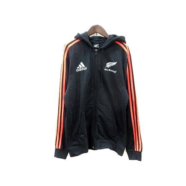 アディダス adidas ALL BLACKS パーカー スウェット ジップアップ ライン プリント O XL 黒 ブラック /MN メンズ【ブランド】アディダス adidas【表記サイズ】O（日本サイズXL相当）【実寸サイズ】肩幅：約42...