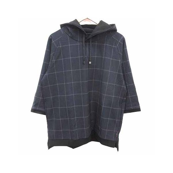 コムサコミューン COMME CA COMMUNE パーカー プルオーバー グレンチェック 七分袖 F 紺 ネイビー /YK メンズ【ブランド】コムサコミューン COMME CA COMMUNE【表記サイズ】F（日本サイズフリーサイズ）【実...