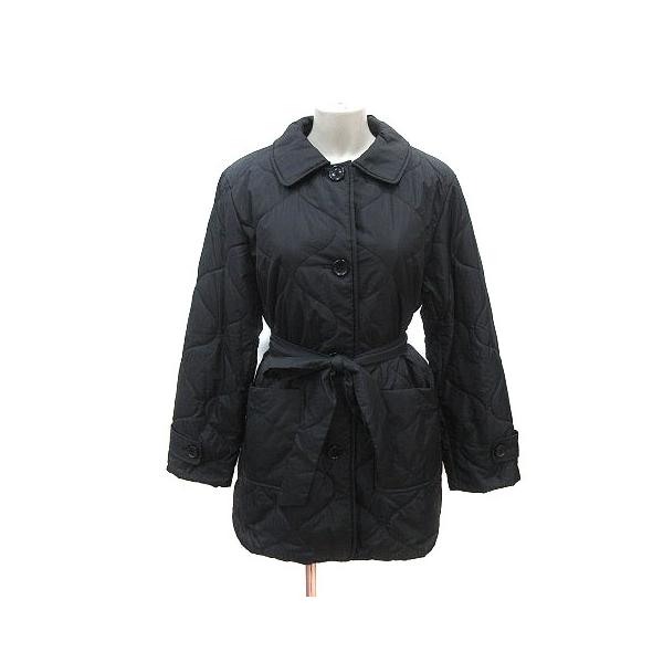 ドゥクラッセ DoCLASSE キルティングコート 中綿 総裏地 ウエストマーク S 黒 ブラック /MS レディース【ブランド】ドゥクラッセ DoCLASSE【表記サイズ】S【実寸サイズ】肩幅：約42cm　身幅：約54cm　袖丈：約59c...