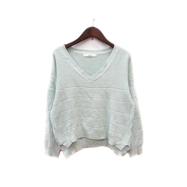 エフデ ef-de ニット セーター Vネック 長袖 9 M 緑 ライトグリーン /MN レディース【ブランド】エフデ ef-de【表記サイズ】9（日本サイズM相当）【実寸サイズ】身幅：約45cm　着丈：約52cm　ゆき丈：約70cm　　【...