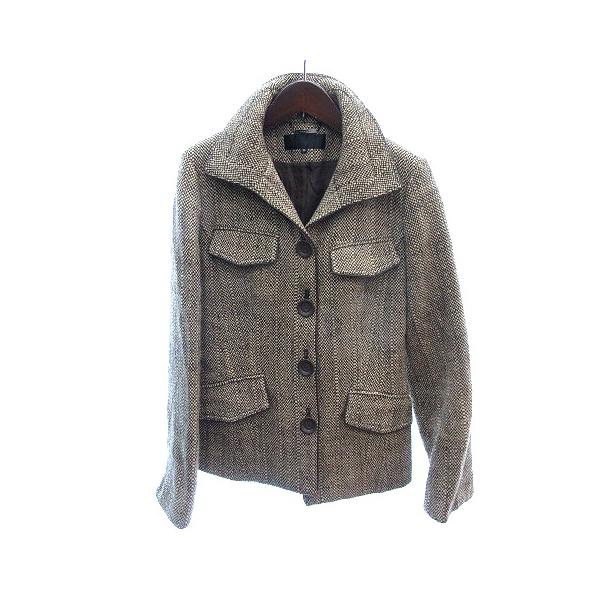 フラジール FRAGILE ツイードジャケット オブロングカラー 総裏地 ウール 38 M ベージュ /AU レディース【ブランド】フラジール FRAGILE【表記サイズ】38（日本サイズM程度）【実寸サイズ】肩幅：約38cm　身幅：約45...