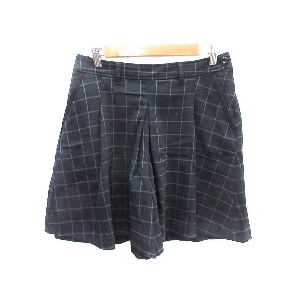 ホンマ HONMA Morley Mole ゴルフウェア キュロットパンツ ショート チェック 9 M 黒 ブラック /AU レディース【表記サイズ】96（日本サイズM程度）【実寸サイズ】ウエスト：約68cm　もも幅：約42cm　裾幅：約4...
