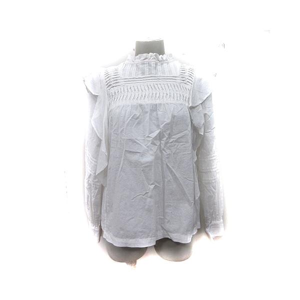 ジェイエフレディメイド Jf Ready Made シャツ ブラウス フリル 長袖 F 白 ホワイト /YI レディース【表記サイズ】F（フリーサイズ）【実寸サイズ】肩幅：約36cm　身幅：約52cm　着丈：約52cm　袖丈：約60cm　　...