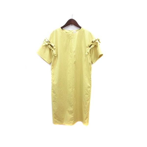 セタイチロウ seta ichiro ワンピース ミモレ ロング 半袖 リボン 0 XS 黄色 イエロー /MN レディース【ブランド】セタイチロウ seta ichiro【表記サイズ】0（日本サイズXS相当）【実寸サイズ】身幅：約47cm...