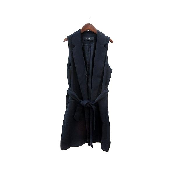ザラ ベーシック ZARA BASIC COLLECTION コート ノースリーブ 総裏地 S 紺 ネイビー /MN レディース【ブランド】ザラ ベーシック ZARA BASIC【表記サイズ】EUR S（日本サイズS相当）【実寸サイズ】身幅...