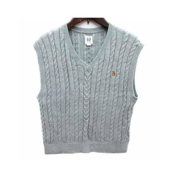 ギャップキッズ GAP KIDS ニットベスト プルオーバー Vネック ケーブル L グレー /YK ●RY キッズ【ブランド】ギャップキッズ GAP KIDS【表記サイズ】L（日本サイズ140cm）【実寸サイズ】身幅：約40.5cm　着丈...