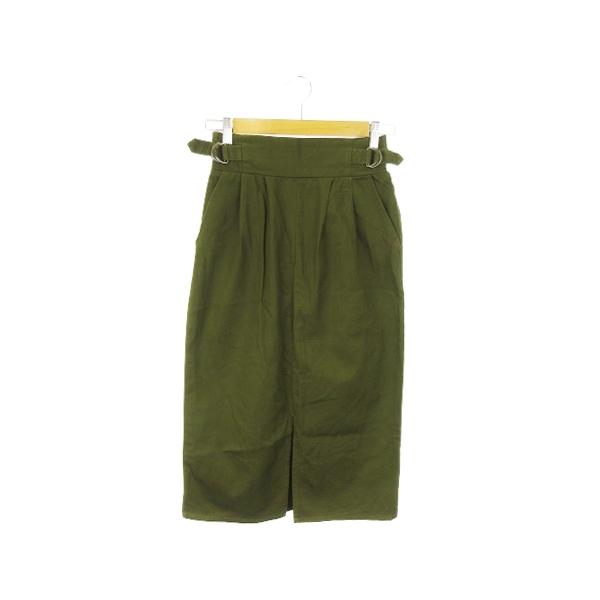 ナイスクラップ NICE CLAUP continuer de NICE CLAUP スカート タイト ナロー ロング スリット F 緑 カーキ /AO27 レディース【ブランド】ナイスクラップ NICE CLAUP【表記サイズ】F【実寸サ...