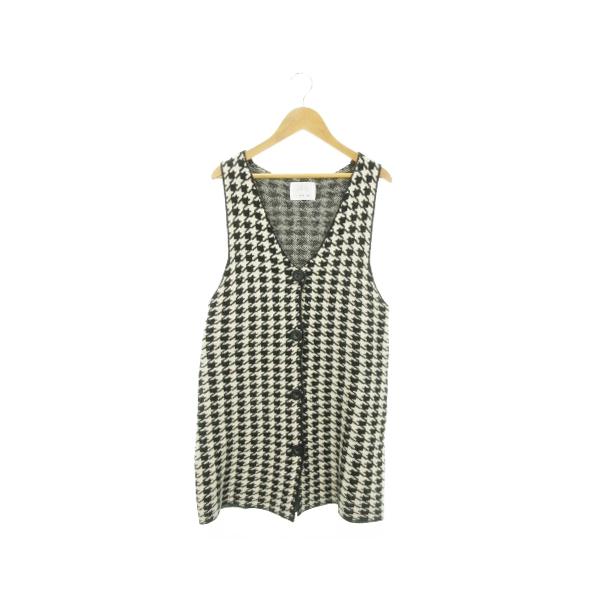 ザラ ZARA ジャンパースカート ワンピース ニット ミニ Vネック ウール混 千鳥柄 チェック 大柄 ガールズ 女の子 11-12 黒 ブラック /AO8【ブランド】ザラ ZARA【表記サイズ】11-12152cm【実寸サイズ】身幅：4...