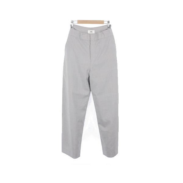 中古 エムエムアタッチメント M/M ATTACHMENT パンツ ワイド ハイウエスト ウール混 ジップフライ 2 グレー /RI2 レディース 【ベクトル 古着】【表記サイズ】2【実寸サイズ】ウエスト：64cm　もも幅：30cm　裾幅：...