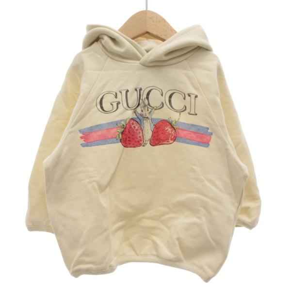 未使用品 グッチ GUCCI ピーターラビット Peter Rabbit タグ付き プルオーバーパーカー スウェット フーディー 24 長袖 ロゴ 裏毛【ブランド】グッチ GUCCI【表記サイズ】24【実寸サイズ】身幅：38cm　着丈：40...