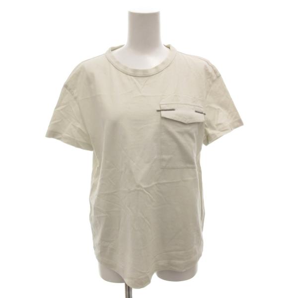 ブルネロクチネリ BRUNELLO CUCINELLI Tシャツ 38 白 ホワイト 半袖 ラウンドネック ビジュー /FF ■GY62 レディース【ブランド】ブルネロクチネリ BRUNELLO CUCINELLI【表記サイズ】38【実寸サ...