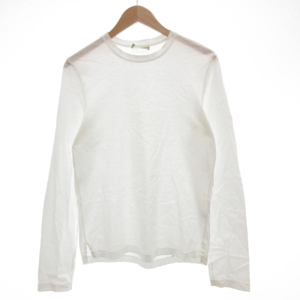 ジレリブルーニ GIRELLI BRUNI Tシャツ カットソー 44 長袖 無地 白 ホワイト /AE ■GY62 レディース【表記サイズ】44【実寸サイズ】肩幅：42cm　身幅：47cm　袖丈：68cm　着丈：65cm　　【素材】綿【色...