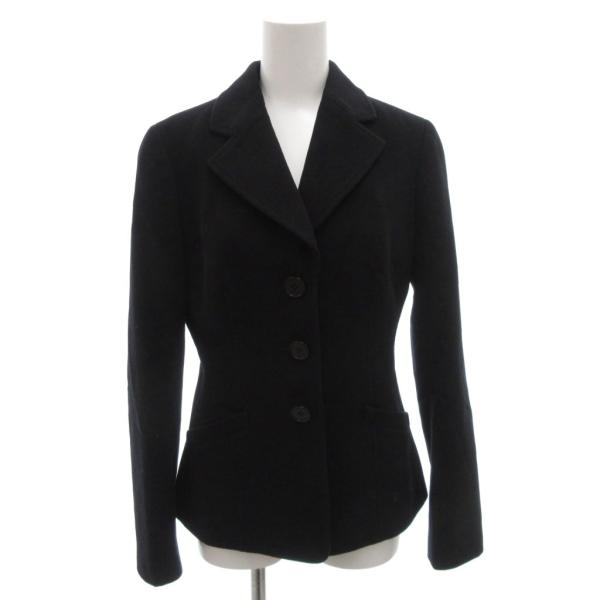 エンポリオアルマーニ EMPORIO ARMANI テーラードジャケット カシミヤ ウール 40 紺 ネイビー ノッチドラペル 3つボタン /FF ■GY62 レディース【ブランド】エンポリオアルマーニ EMPORIO ARMANI【表記サ...