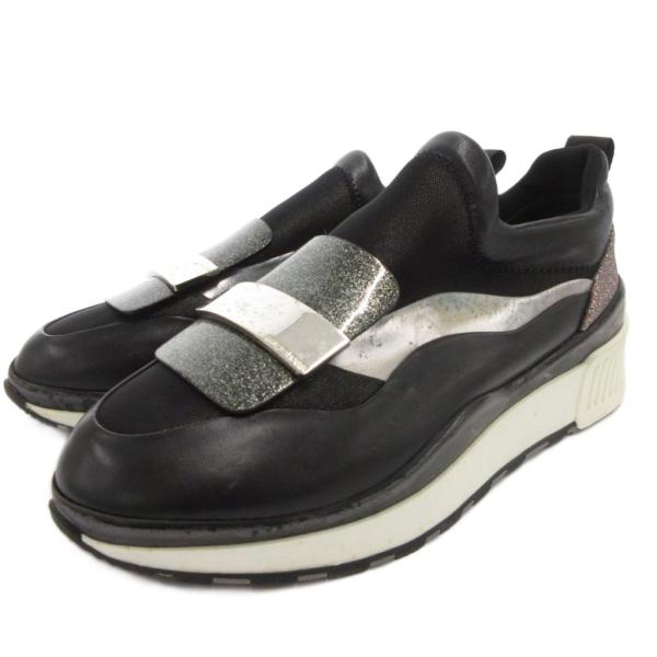 セルジオロッシ Sergio rossi スニーカー シューズ 厚底 ロゴ プレート 36 黒 ブラック /FF ■GY62 レディース【ブランド】セルジオロッシ Sergio rossi【表記サイズ】36【実寸サイズ】最大幅：9.5cm　...