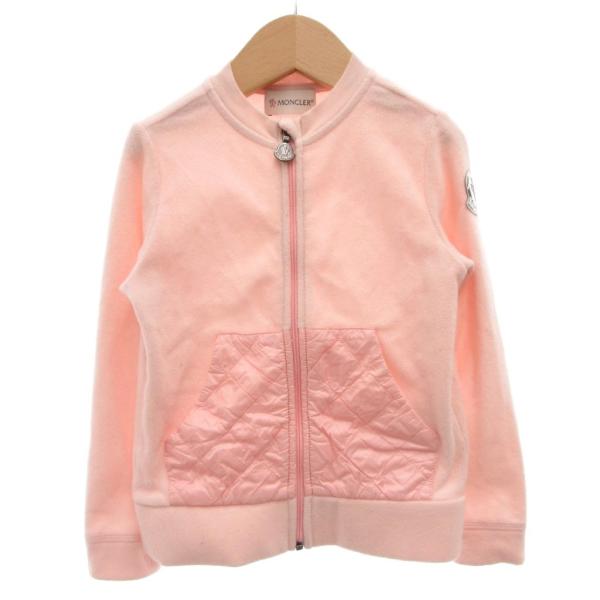 モンクレール MONCLER フリースジャケット ブルゾン ジップアップ ロゴ ワッペン 100 ピンク /FF ■GY62 キッズ【ブランド】モンクレール MONCLER【表記サイズ】100【実寸サイズ】肩幅：23cm　身幅：30cm　袖...