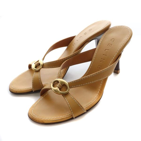 セリーヌ CELINE トングサンダル 36 キャメル /SS ■OS ■GY62 レディース【ブランド】セリーヌ CELINE【表記サイズ】36(23cm)【実寸サイズ】ヒールの高さ：約7.5cm　最大幅：約8.5cm　　【色】キャメル【...