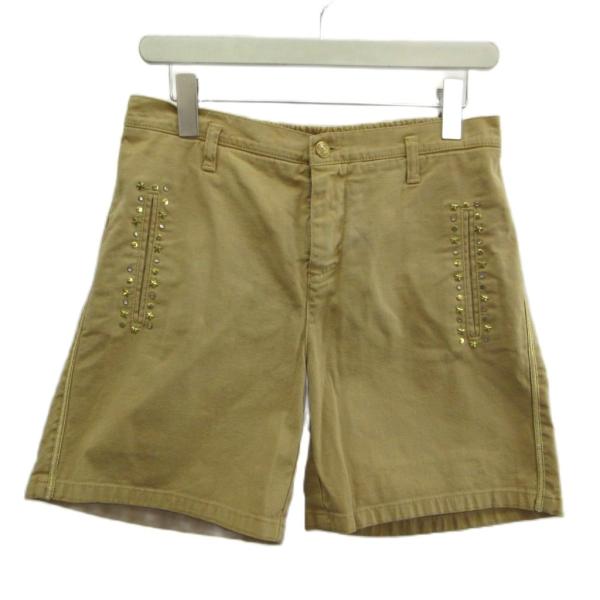 エルマノシェルビーノ ERMANNO SCERVINO ショートパンツ 40 ベージュ スタッズ装飾 /NP ■GY57 レディース【ブランド】エルマノシェルビーノ ERMANNO SCERVINO【表記サイズ】40【実寸サイズ】ウエスト：...