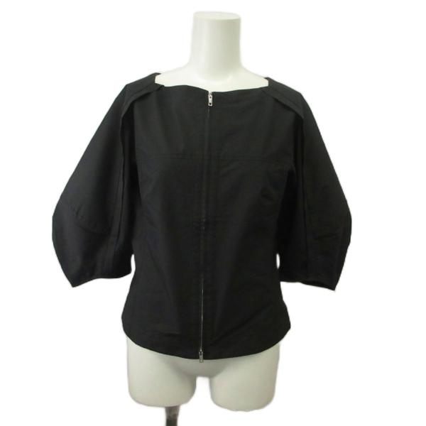 3.1 フィリップリム 3.1 phillip lim 半袖シャツジャケット 0 黒 ブラック ノーカラー ジップアップ 七分袖 /SH ■GY57 レディース【ブランド】3.1 フィリップリム 3.1 phillip lim【表記サイズ】...