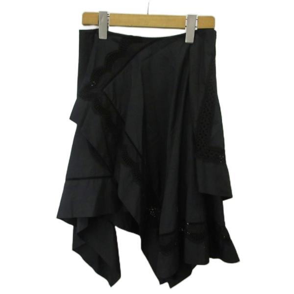 3.1 フィリップリム 3.1 phillip lim アシンメトリースカート 00 黒 ブラック アシンメトリーヘム フリル レーストリム /SH ■GY57【ブランド】3.1 フィリップリム 3.1 phillip lim【表記サイズ】...