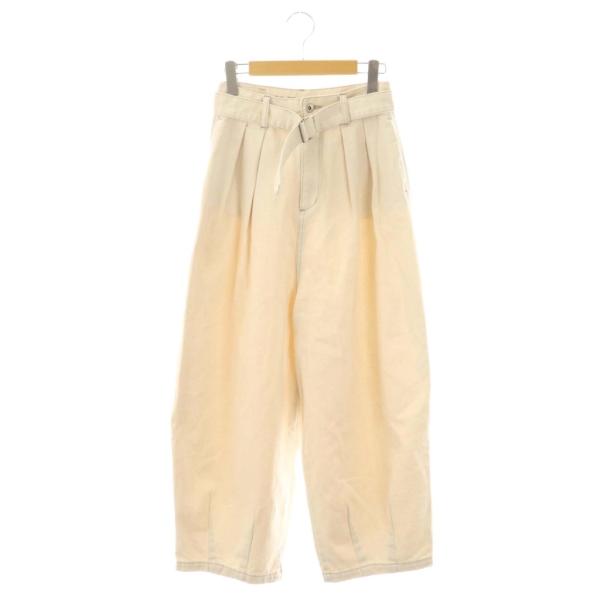 ニコアンド Niko and.. ジーンズ JEANS ワイドパンツ タック ジッパーフライ S オフホワイト /DO ■GY53 レディース【ブランド】ニコアンド Niko and..【表記サイズ】S【実寸サイズ】ウエスト：約58cm　も...