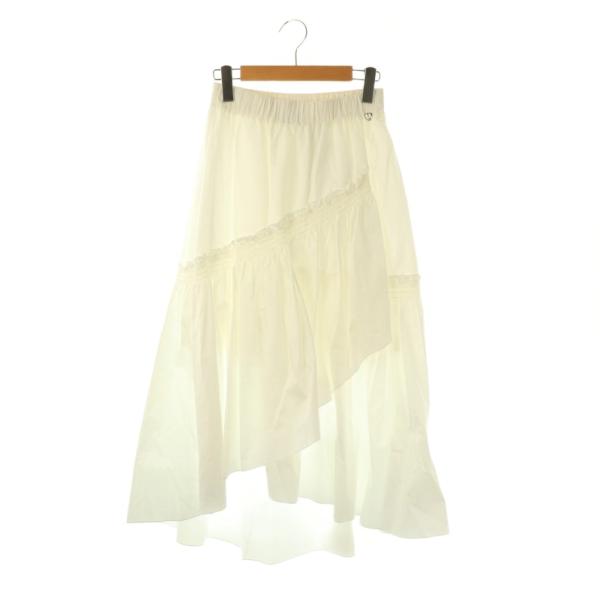 ツインセット TWINSET スカート ロング XXS ホワイト /DO ■GY57 レディース【表記サイズ】XXS【実寸サイズ】ウエスト：約57〜cm　ヒップ：約84cm　スカート丈：約85cm　　【素材】本体 コットン【色】ホワイト【仕...