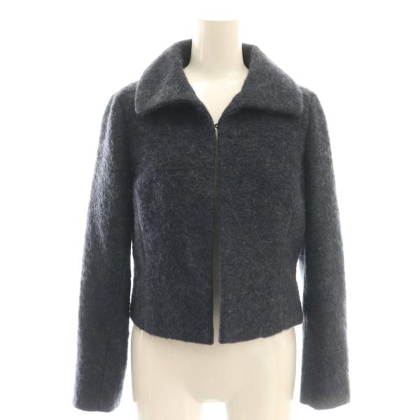 コニック conic ジャケット 総裏地 モヘア 38 ネイビー /DO ■GY57 レディース【表記サイズ】38【実寸サイズ】肩幅：約37cm　身幅：約46cm　着丈：約44cm　袖丈：約54cm　　【素材】表地 ポリエステル、アクリル、...