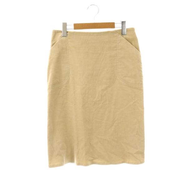マウリツィオペコラーロ MAURIZIO PECORARO タイトスカート ひざ丈 コーデュロイ IT40 ベージュ /DF ■GY57 レディース【表記サイズ】IT40【実寸サイズ】ウエスト：72cm　ヒップ：87cm　スカート丈：61....