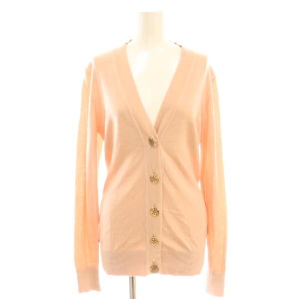 トリーバーチ TORY BURCH ニット カーディガン 金ボタン S ピンク /DF ■GY57 レディース【ブランド】トリーバーチ TORY BURCH【表記サイズ】S【実寸サイズ】肩幅：40cm　身幅：43cm　着丈：61.5cm　袖...