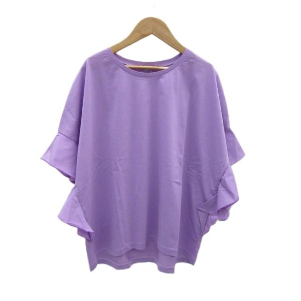 未使用品 ジャーナルスタンダード カットソー ラッフルスリーブ オーバーサイズ ラウンドネック F パープル /MA12 ■GY58 レディース【ブランド】ジャーナルスタンダード JOURNAL STANDARD【表記サイズ】F【実寸サイズ...