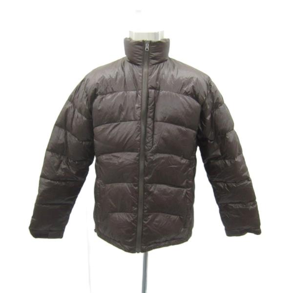 コンシクエンス CONSEQUENCE ダウンジャケット ミドル丈 L ブラウン スタンドカラー フルジップ /SY4 ■GY58 メンズ【表記サイズ】L【実寸サイズ】肩幅：49cm　身幅：57cm　袖丈：62cm　着丈：70cm　　【素材...