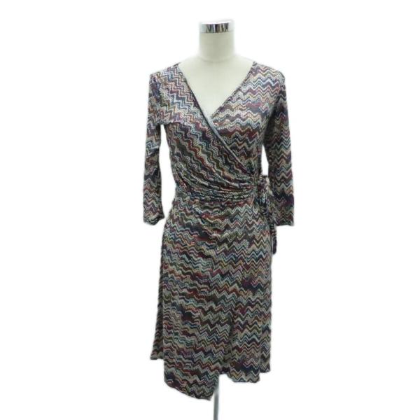 フィフィーユ fifilles ワンピース カシュクール 長袖 ミモレ丈 総柄 38 M マルチカラー 紺 ネイビー /HO23 ■GY61 レディース【ブランド】フィフィーユ fifilles【表記サイズ】38(日本Mサイズ相当)※実寸サ...