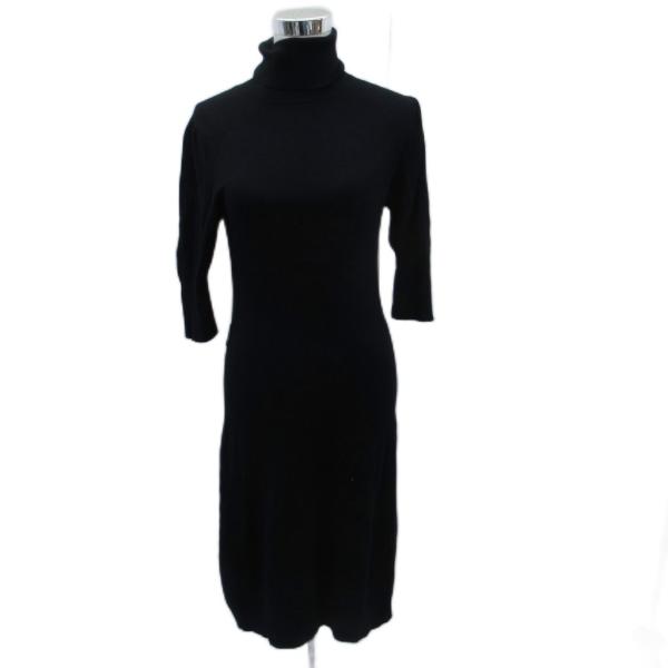 ビーシービージーマックスアズリア BCBGMAXAZRIA タートルネックワンピース ロング丈 七分袖 M 黒 ブラック /SM23 ■GY61 レディース【ブランド】ビーシービージーマックスアズリア BCBGMAXAZRIA【表記サイズ】...