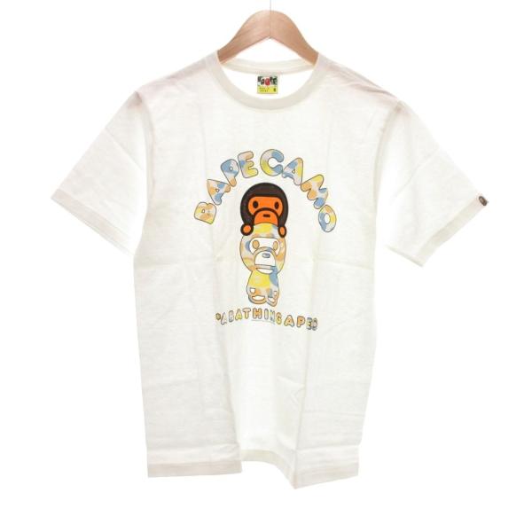 アベイシングエイプ A BATHING APE BAPECAMO Tシャツ プリント ベイプカモ カモフラ柄 半袖 M 白 ホワイト /JS ■GY53 メンズ【ブランド】アベイシングエイプ A BATHING APE【表記サイズ】M【実寸...