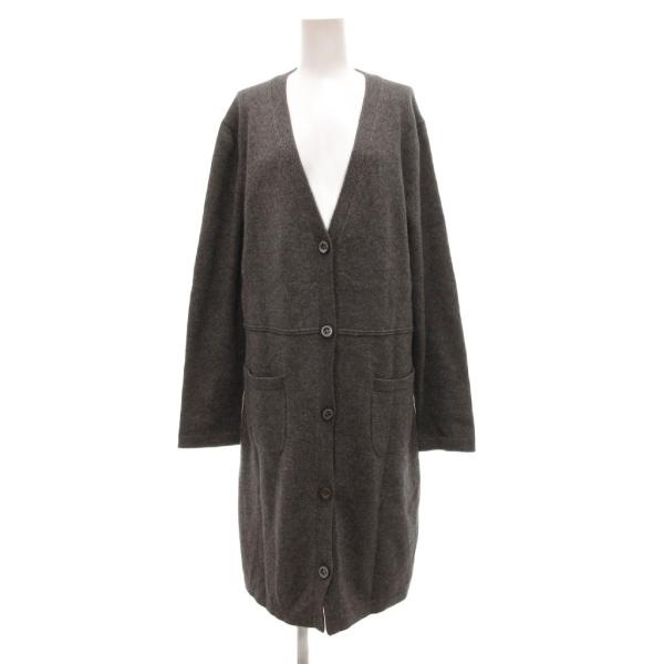 レコパン LES COPAINS ロングカーディガン ニット ウール シルク混 44 グレー /JS ■GY53 レディース【ブランド】レコパン LES COPAINS【表記サイズ】44【実寸サイズ】肩幅：45cm　身幅：57cm　袖丈：5...
