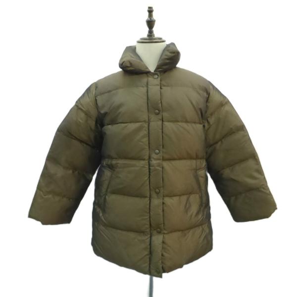 ジェラールダレル GERARD DAREL ダウンジャケット ミドル丈 L カーキ /HO29 ■GY61 レディース【ブランド】ジェラールダレル GERARD DAREL【表記サイズ】L【実寸サイズ】肩幅：45cm　身幅：58cm　着丈：...