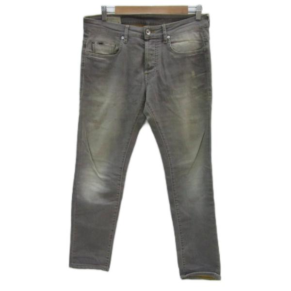 ガス GAS ANDERS デニムパンツ ジーンズ スリムパンツ W34 L32 グレー ダメージ加工 ボタンフライ アンクル丈 /YS38 ■GY61 メンズ【ブランド】ガス GAS【表記サイズ】W34 L32（日本サイズL相当）【実寸サ...