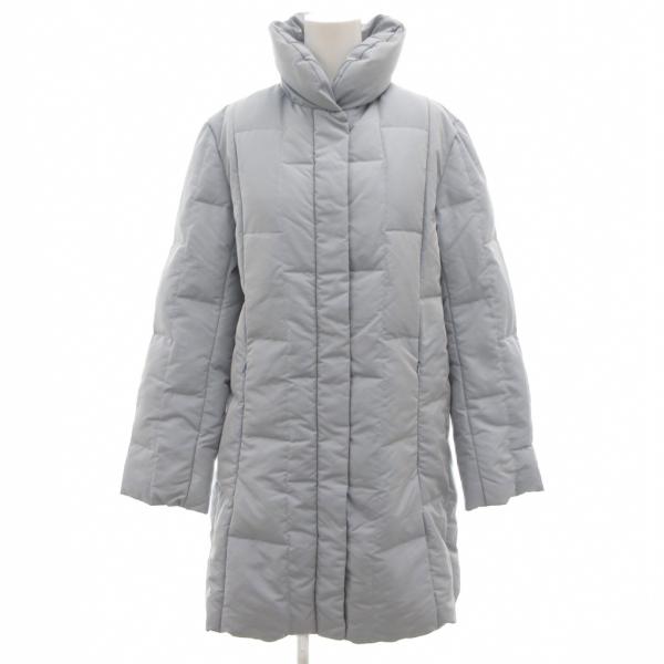 SANYO COAT ダウンコート ミドル フェザー混 9 ライトブルー 水色 スタンドカラー キルティング /KR ■GY58 レディース【表記サイズ】9【実寸サイズ】肩幅：42cm　身幅：54cm　袖丈：60cm　着丈：84cm　　【素...